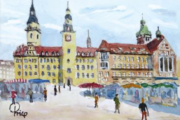 Altes und Neues Rathaus Chemnitz-Kunstverlag